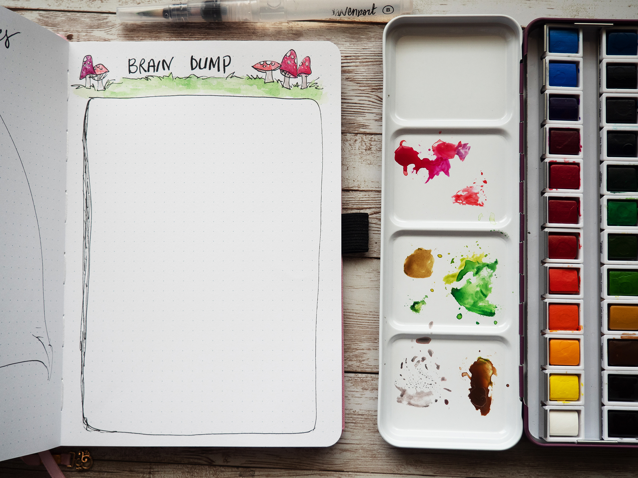 Bujo Using Altenew Watercolor – From My Corner of the Universe